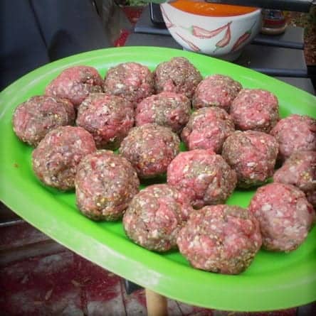 BBQ Buffalo Meatballs - Bush Cooking
