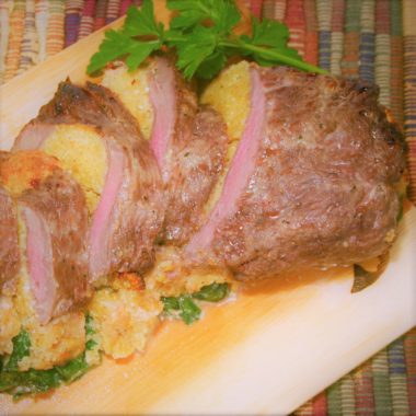 Parmesan Stuffed Venison Backstrap - Bush Cooking