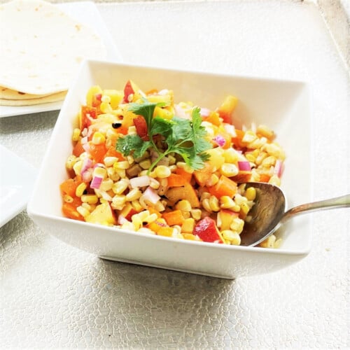 Grilled Corn and Peach Salsa | Bush Cooking