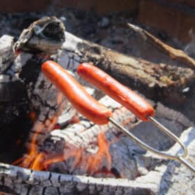 Campfire Hot Dog Wrap - Bush Cooking