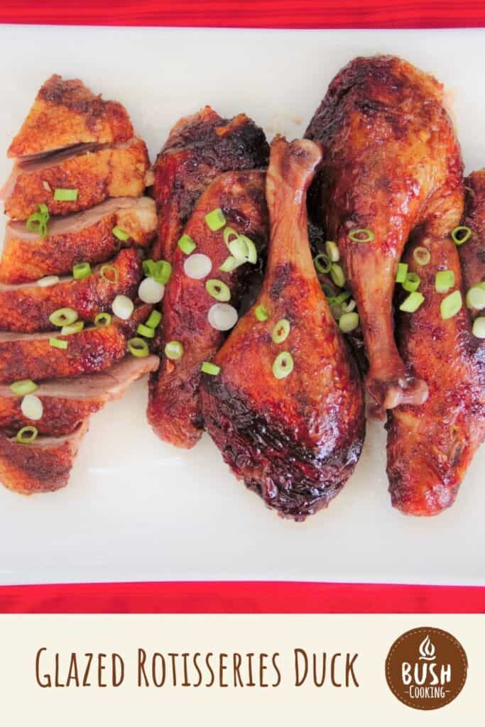 5 Spice Glazed Rotisserie Duck - Bush Cooking