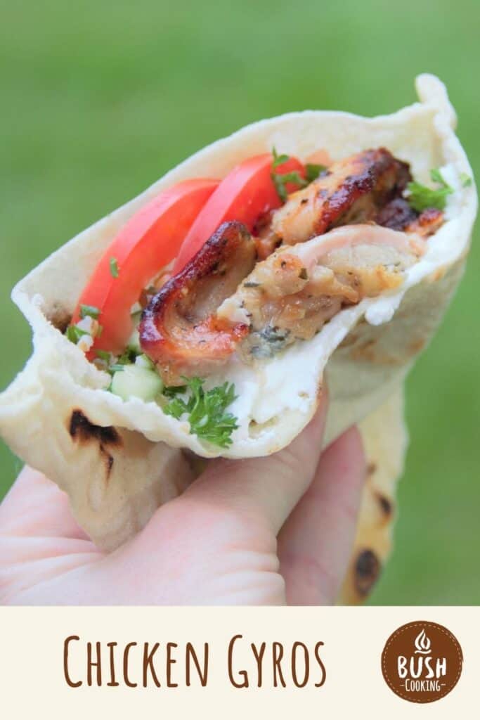 Rotisserie Chicken Gyros - Bush Cooking