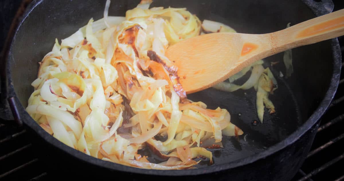 Beer Braised BBQ Cabbage | Bush Cooking
