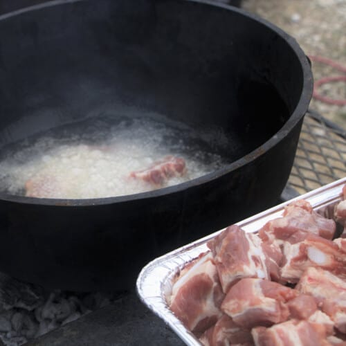 Dutch Oven Chicharron | Bush Cooking