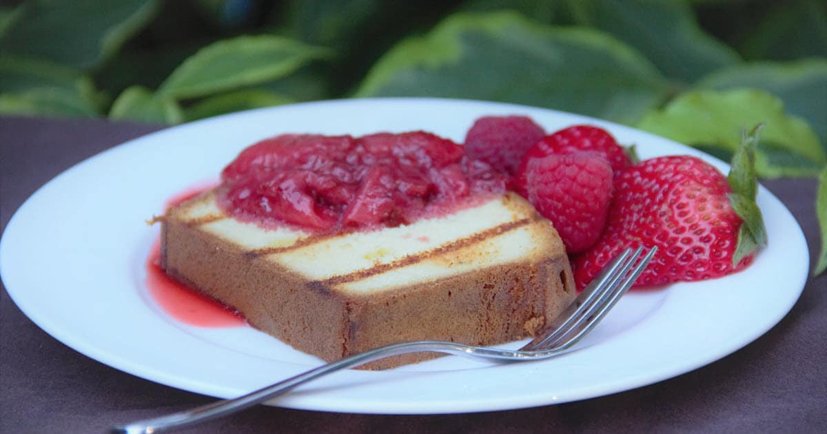 Grilled Cake and Berries | Bush Cooking